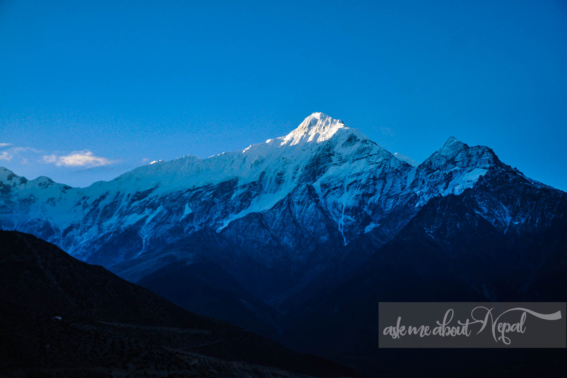A splendid view of Nilgiri Himal seen from Jomsom, Mustang.